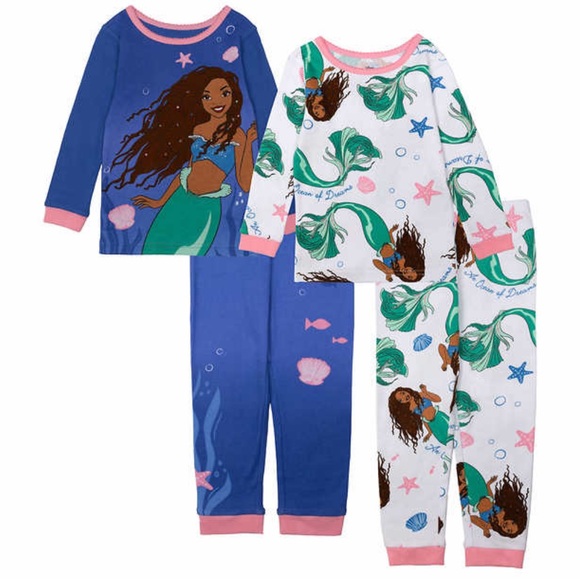 Disney | Pajamas | Disney Ariel Mermaid Character Kids Youth Girls ...
